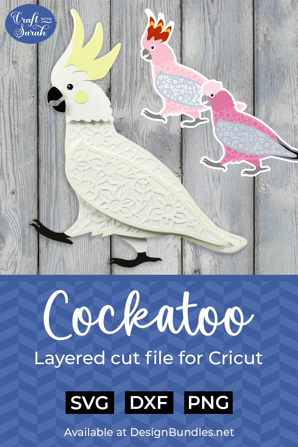 Cockatoo SVG | 3D Layered Cockatoo Paper Cut Bird SVG