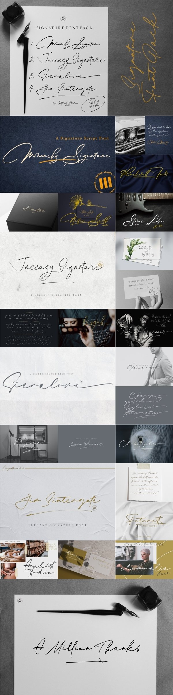 Bundle - Signature Font Pack (1003190)