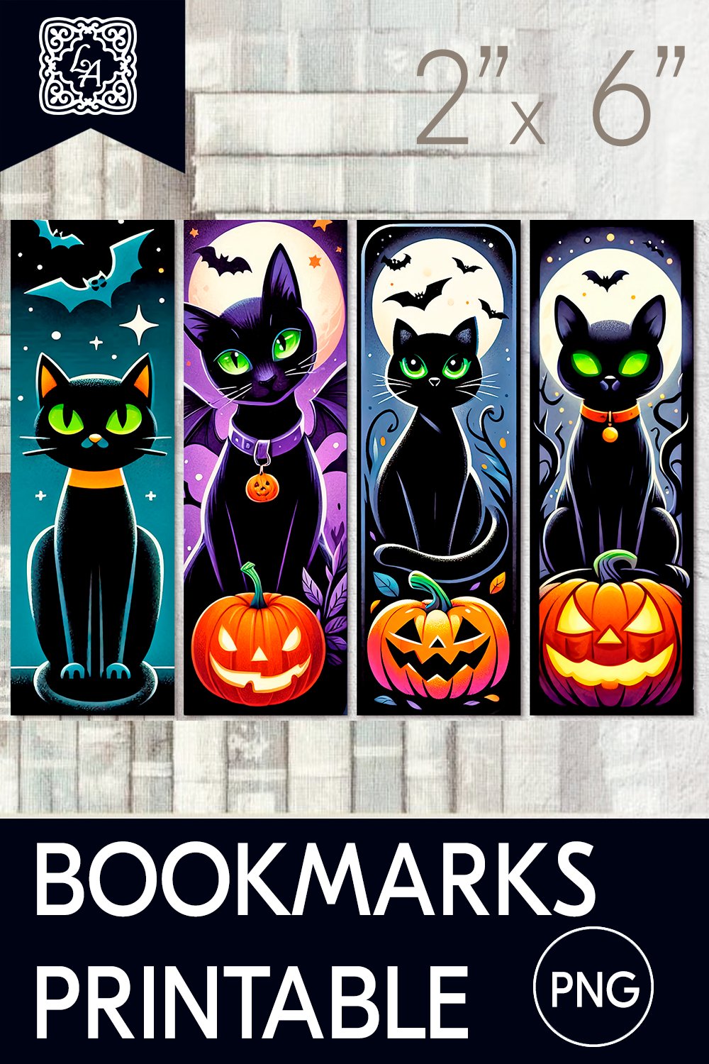 Halloween Black Cat Printable Bookmark