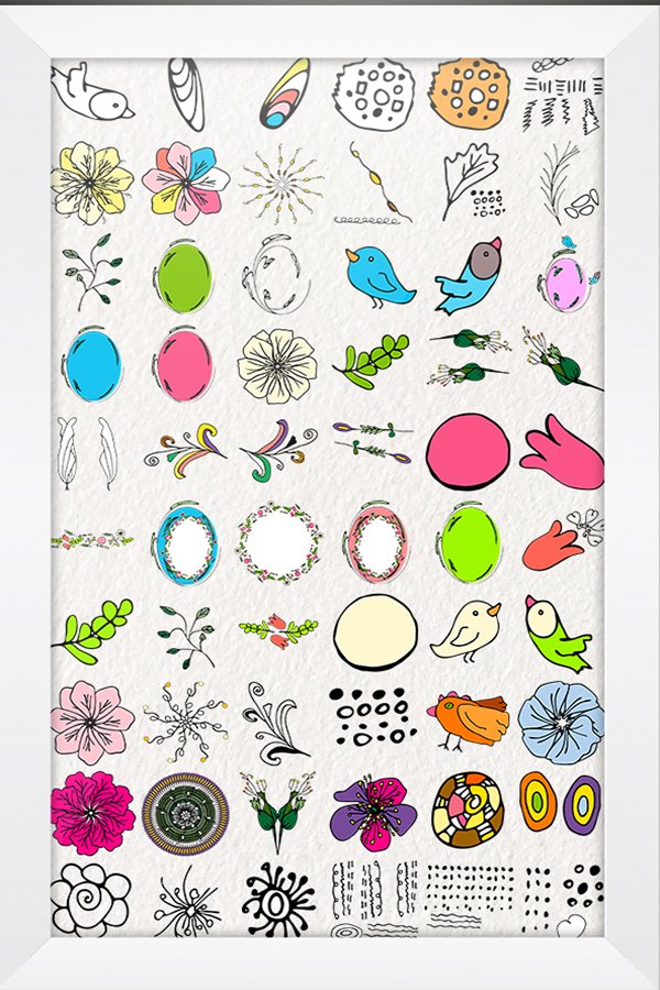 156 Cliparts/ Easter/ Spring/ doodle style/ hand drawing/