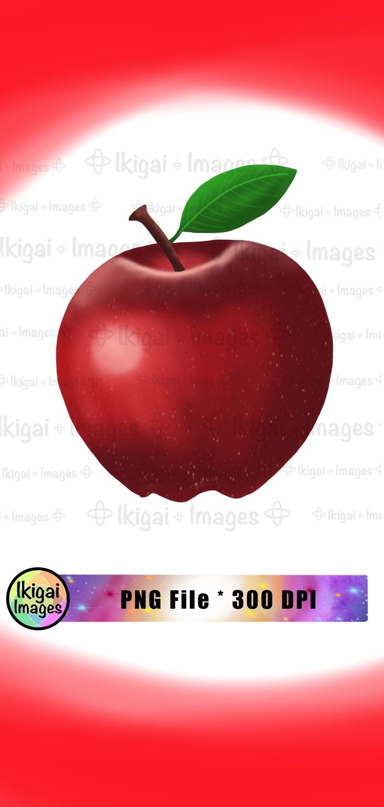 Apple PNG, Fall Sublimation, Fruit Food Art, Kitchen Decor