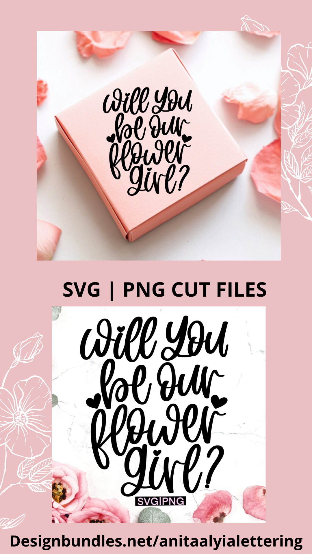 Flower girl proposal SVG
