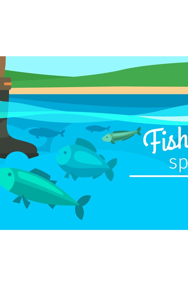 Fishing sport horizontal banner
