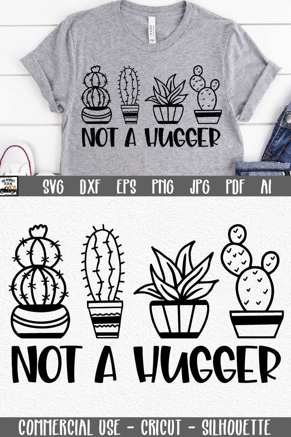 Not a Hugger SVG Cut File | Cactus SVG File