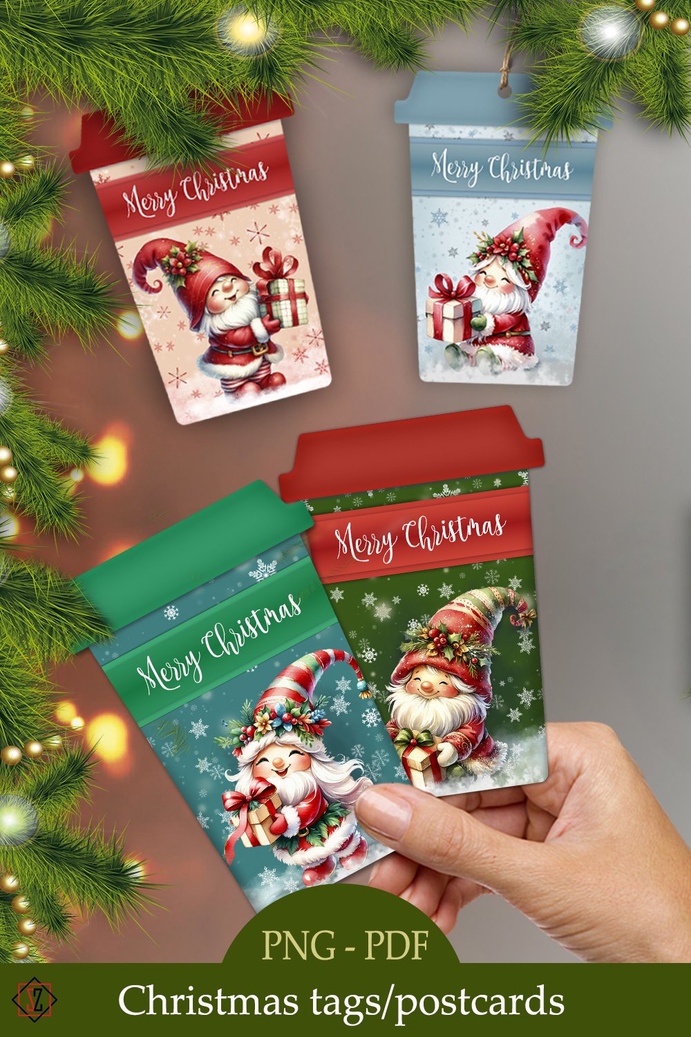 Christmas tags/postcards