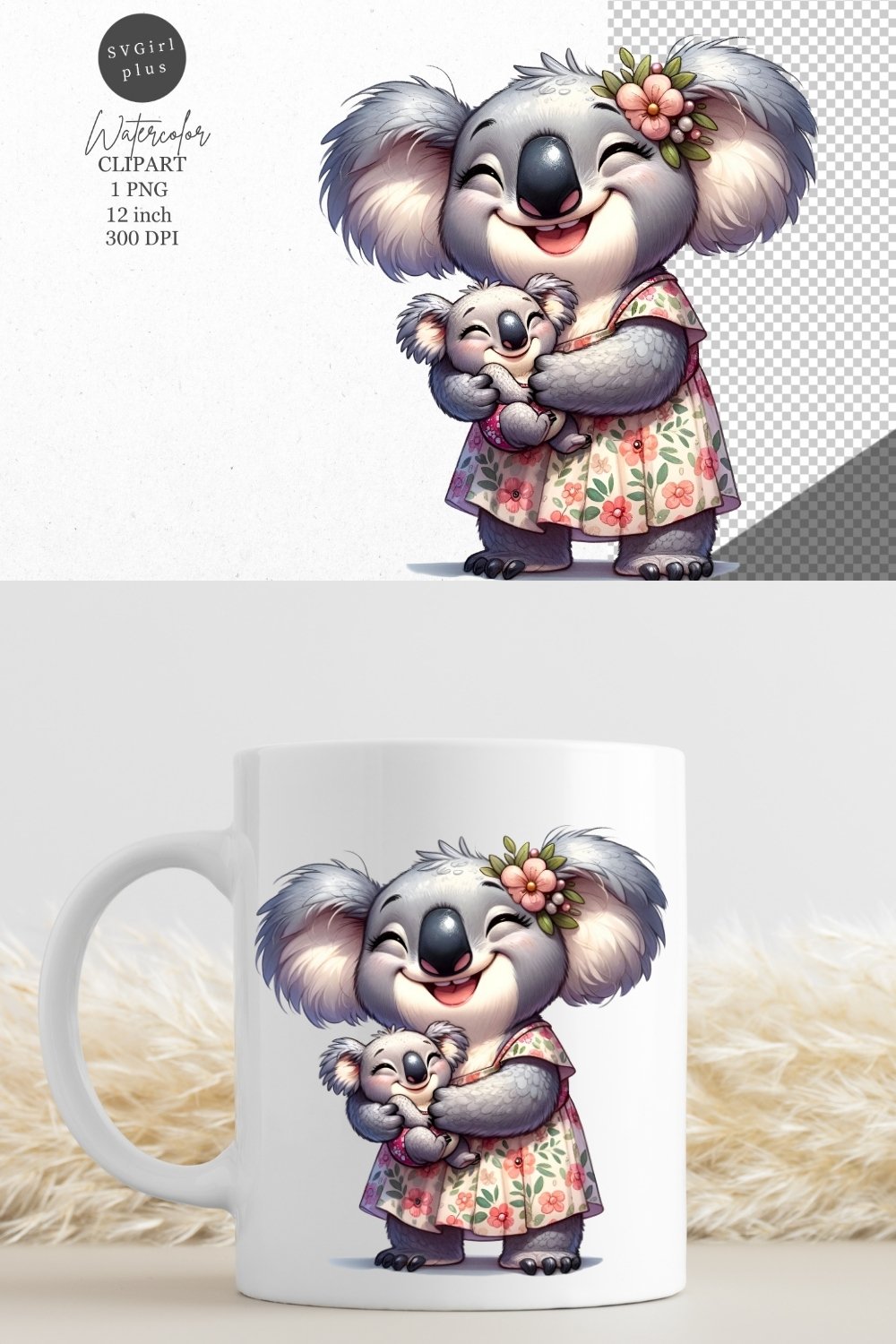 Mother's day clipart, Koala clipart, Family