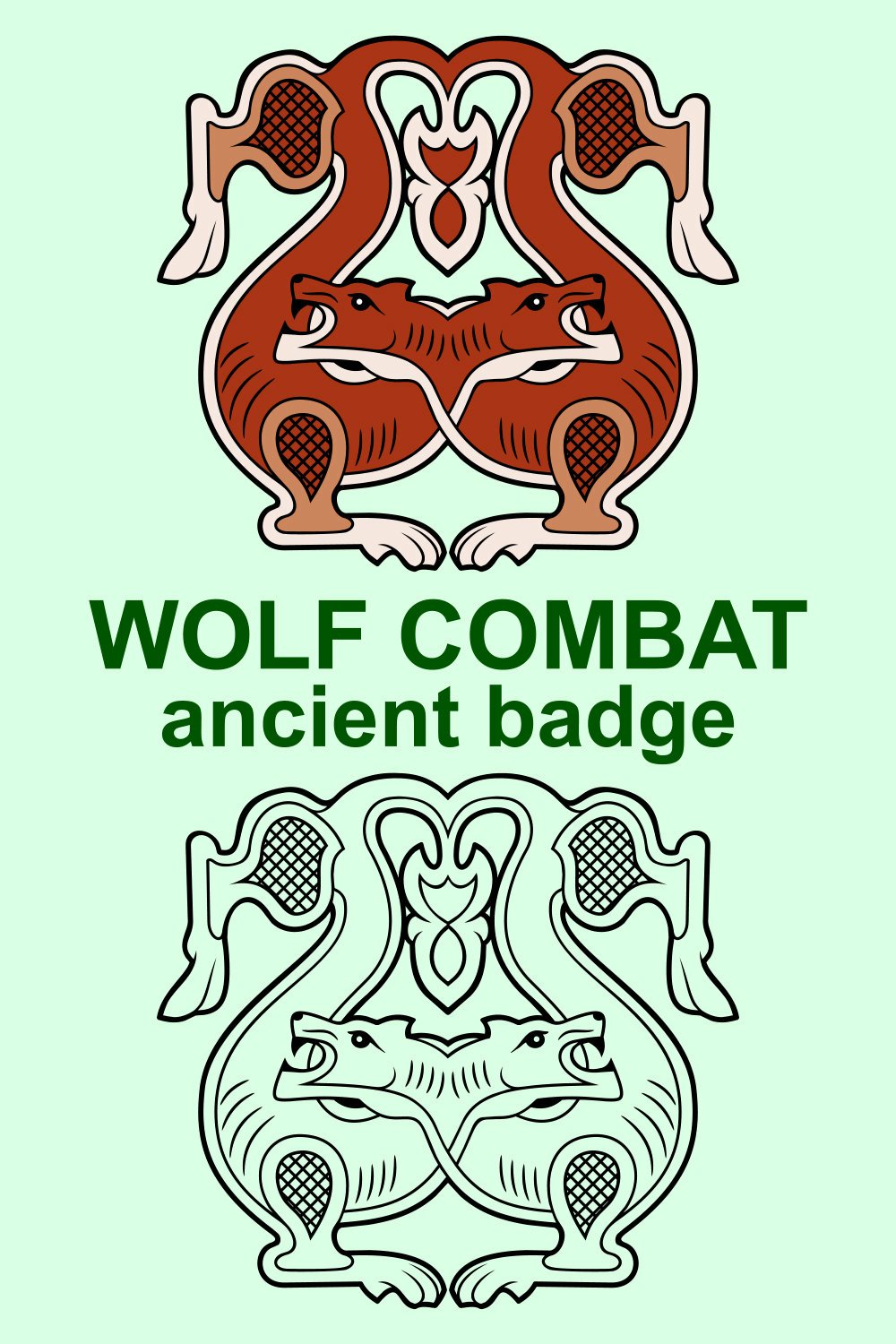 Wolf Combat Ancient Badge.