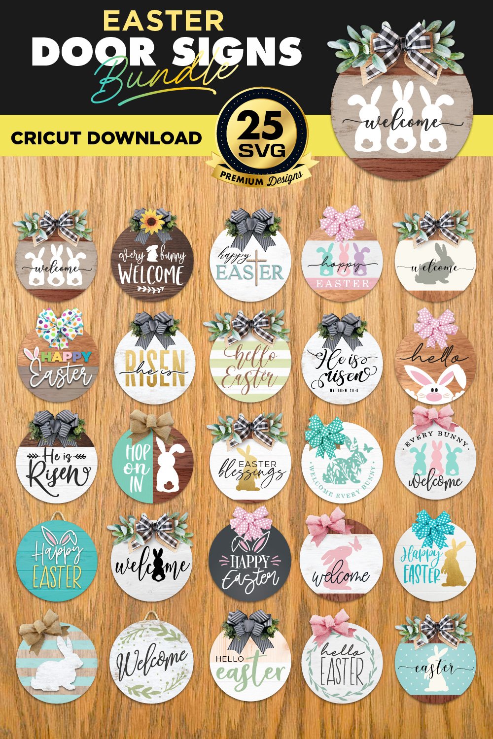 EASTER Door Signs SVG Bundle