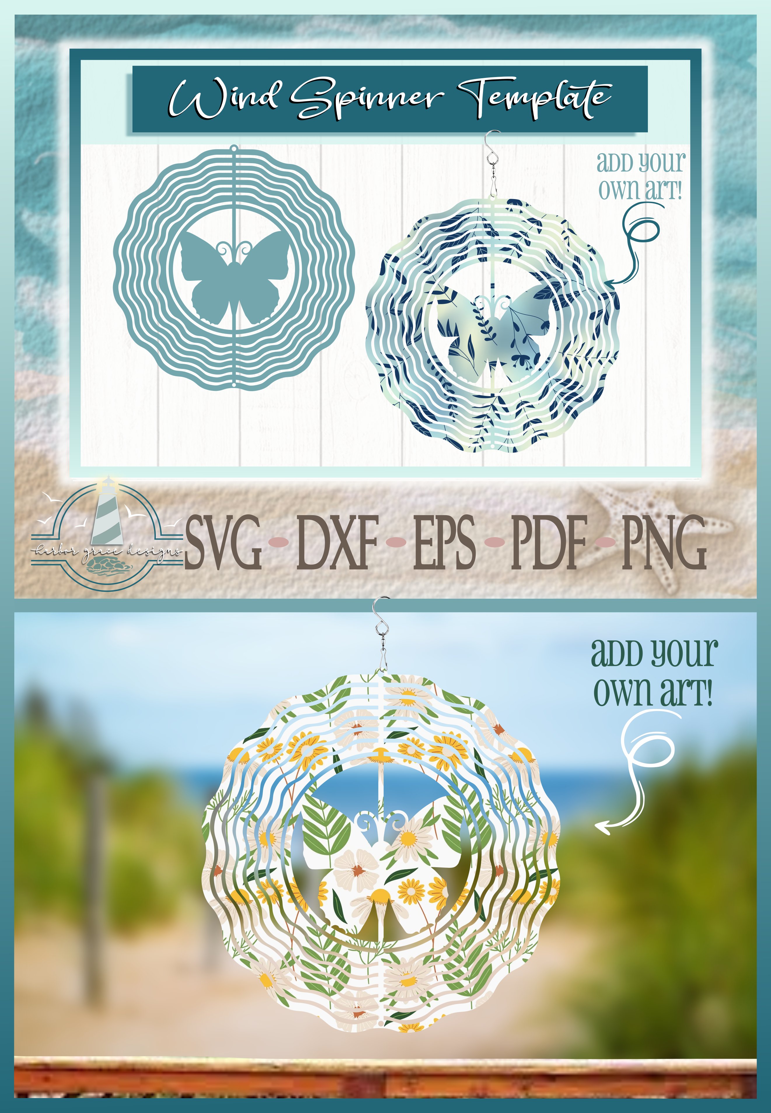 Wind Spinner Template SVG Files