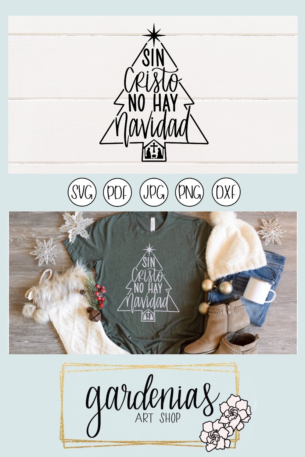 Sin Cristo no hay Navidad SVG | Religious Spanish Christmas