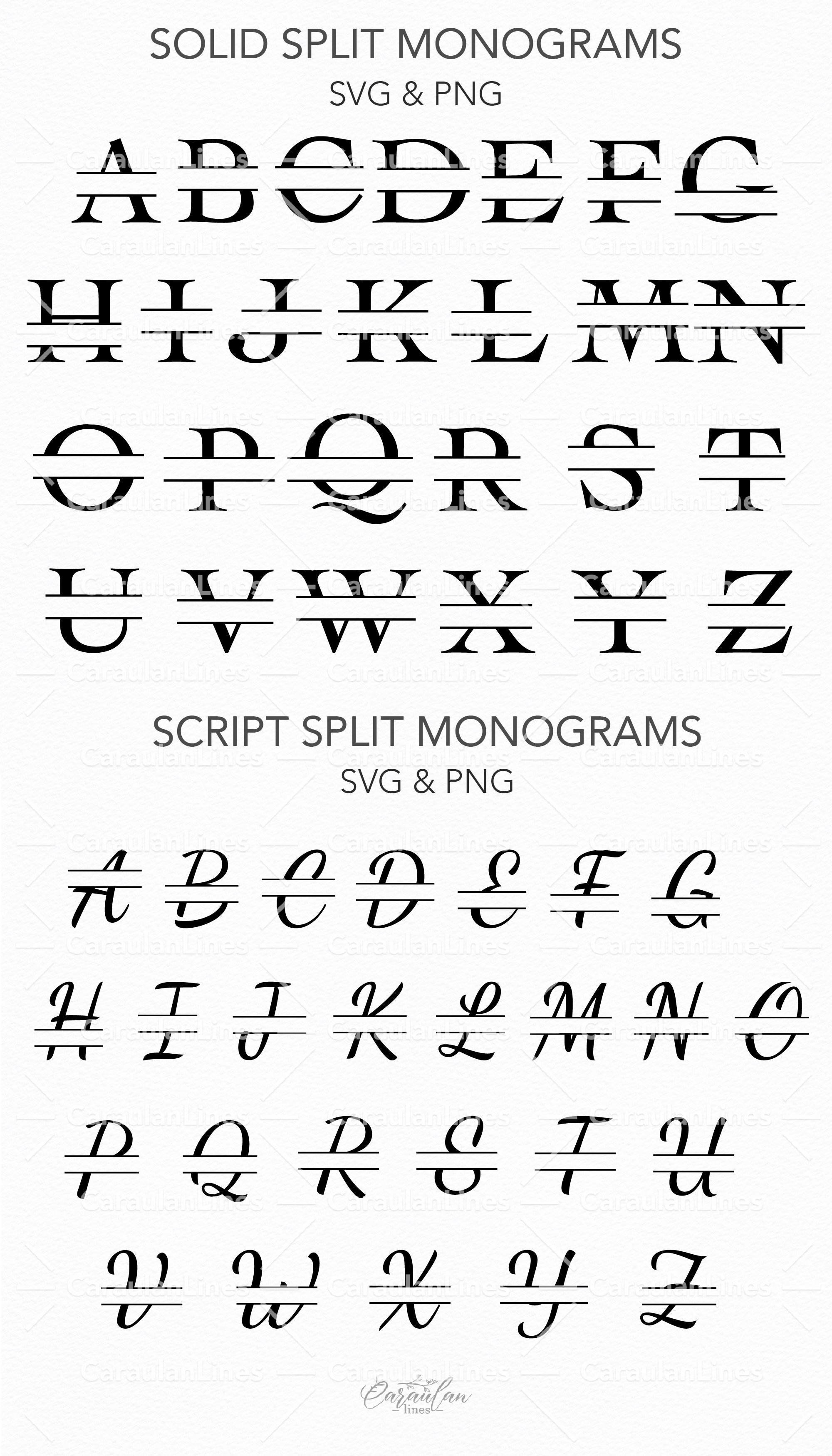 Floral monogram SVG Bundle, Floral Wreath SVG