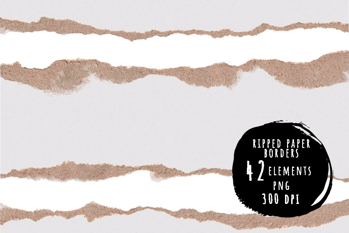 Ripped paper elements bundle
