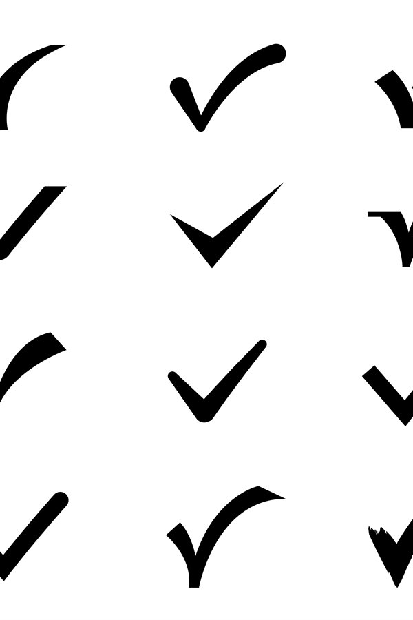 Confirm tick mark vector icons set
