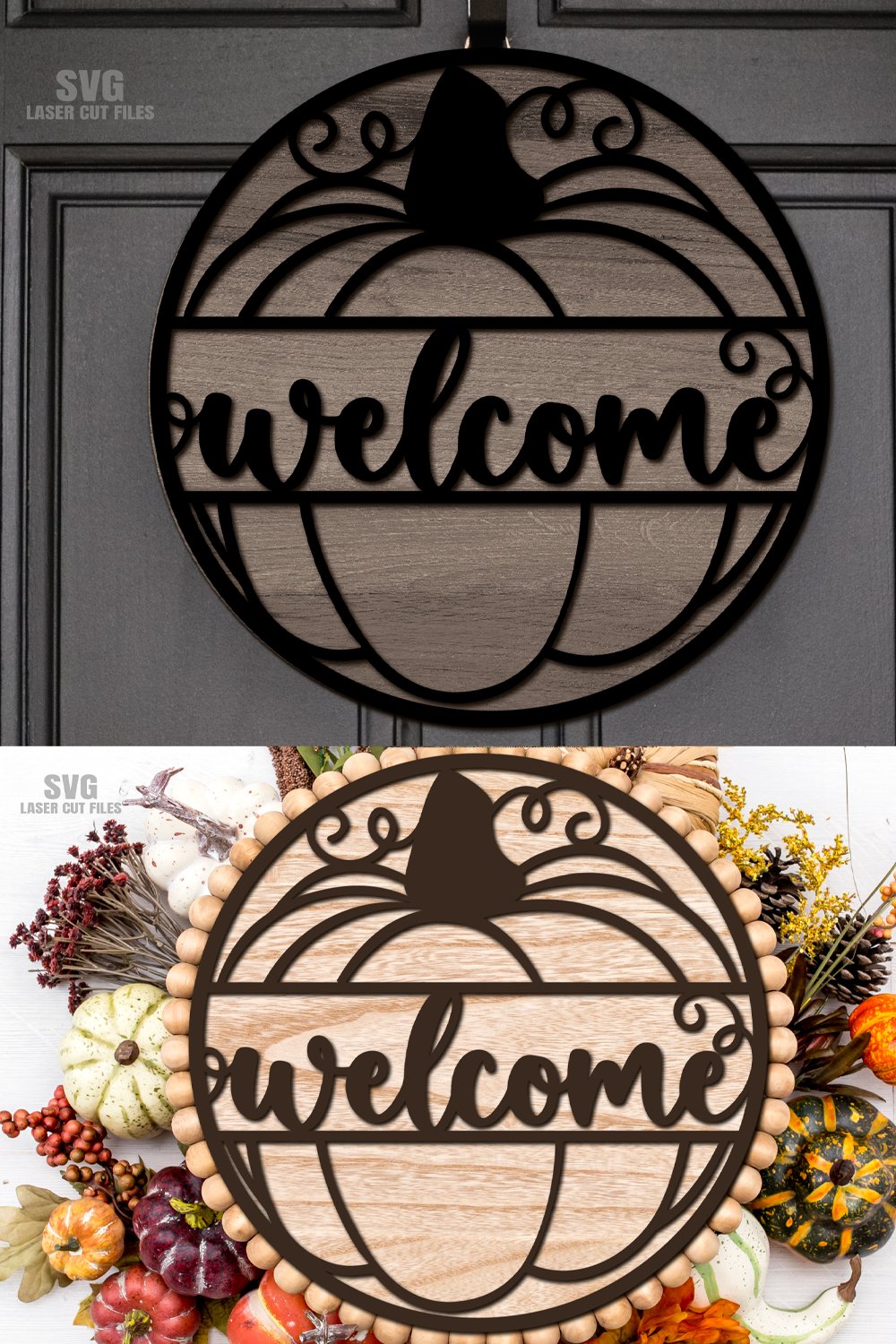 Fall Welcome Sign SVG Laser Cut Files | Pumpkin SVG