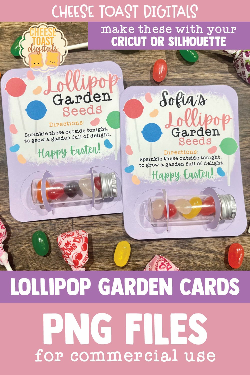Lollipop Seeds Card | Easter PNG for Lollipop Garden