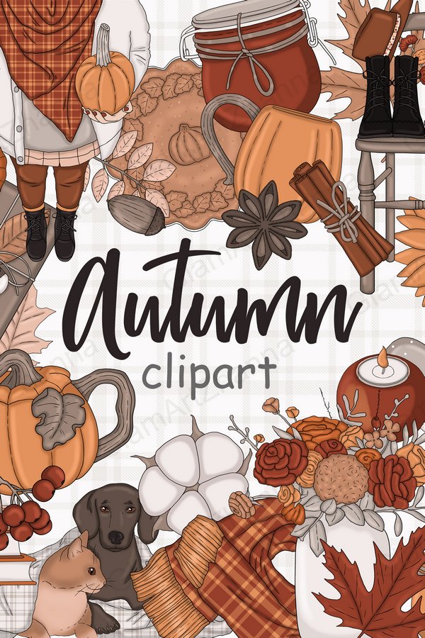 Autumn Clipart Bundle | Fall Season Clipart
