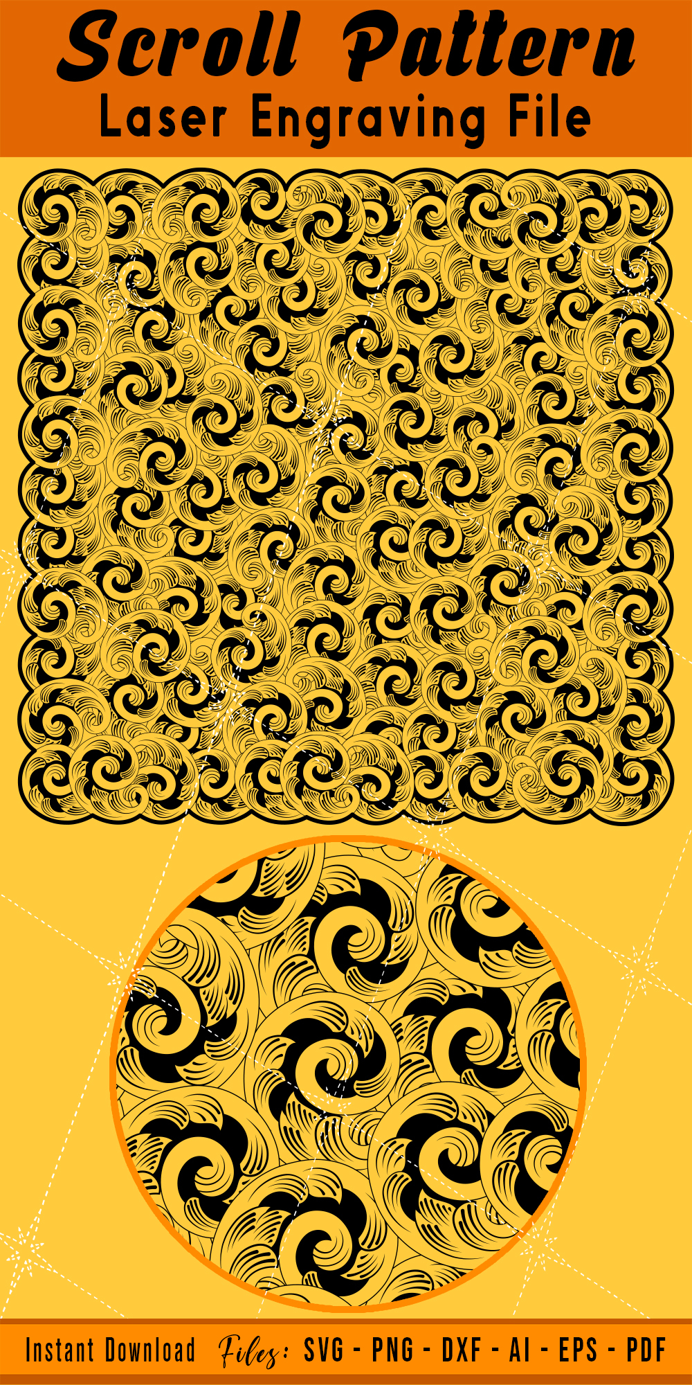 Scroll Pattern | Scrollwork Firearms Laser Engraving Files