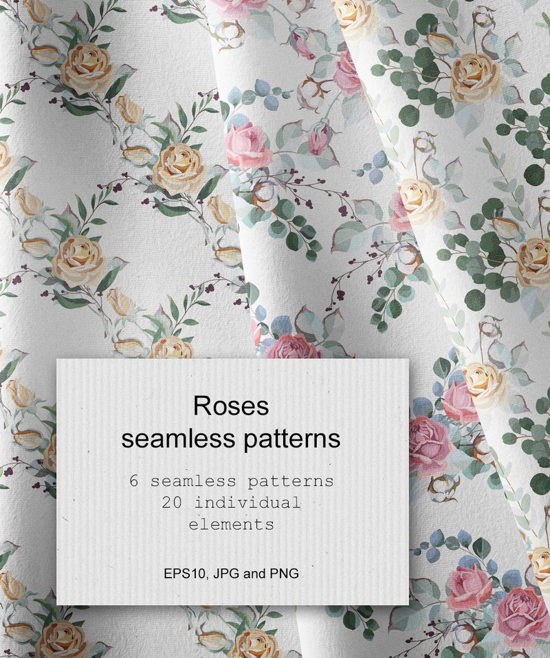 Roses seamless patterns (1410218)