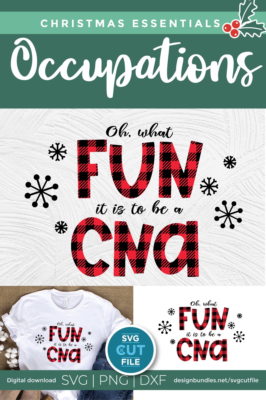 Christmas CNA svg - a CNA Christmas oh what fun design