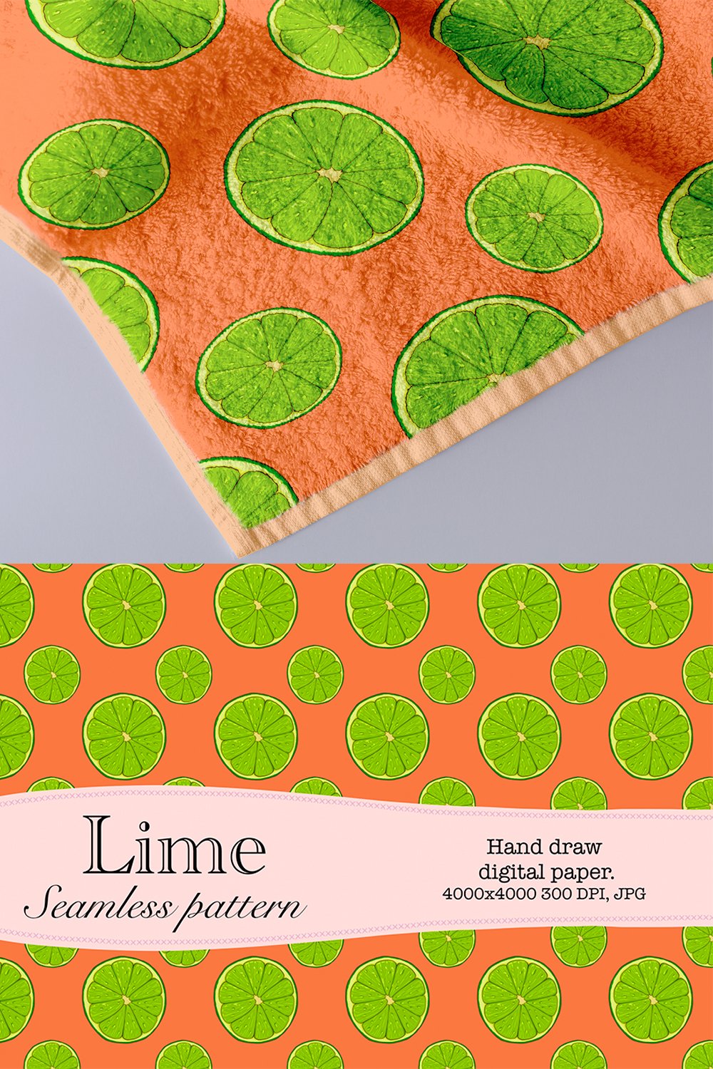 Citrus seamless pattern.Summer Fruit digital Paper,lemon