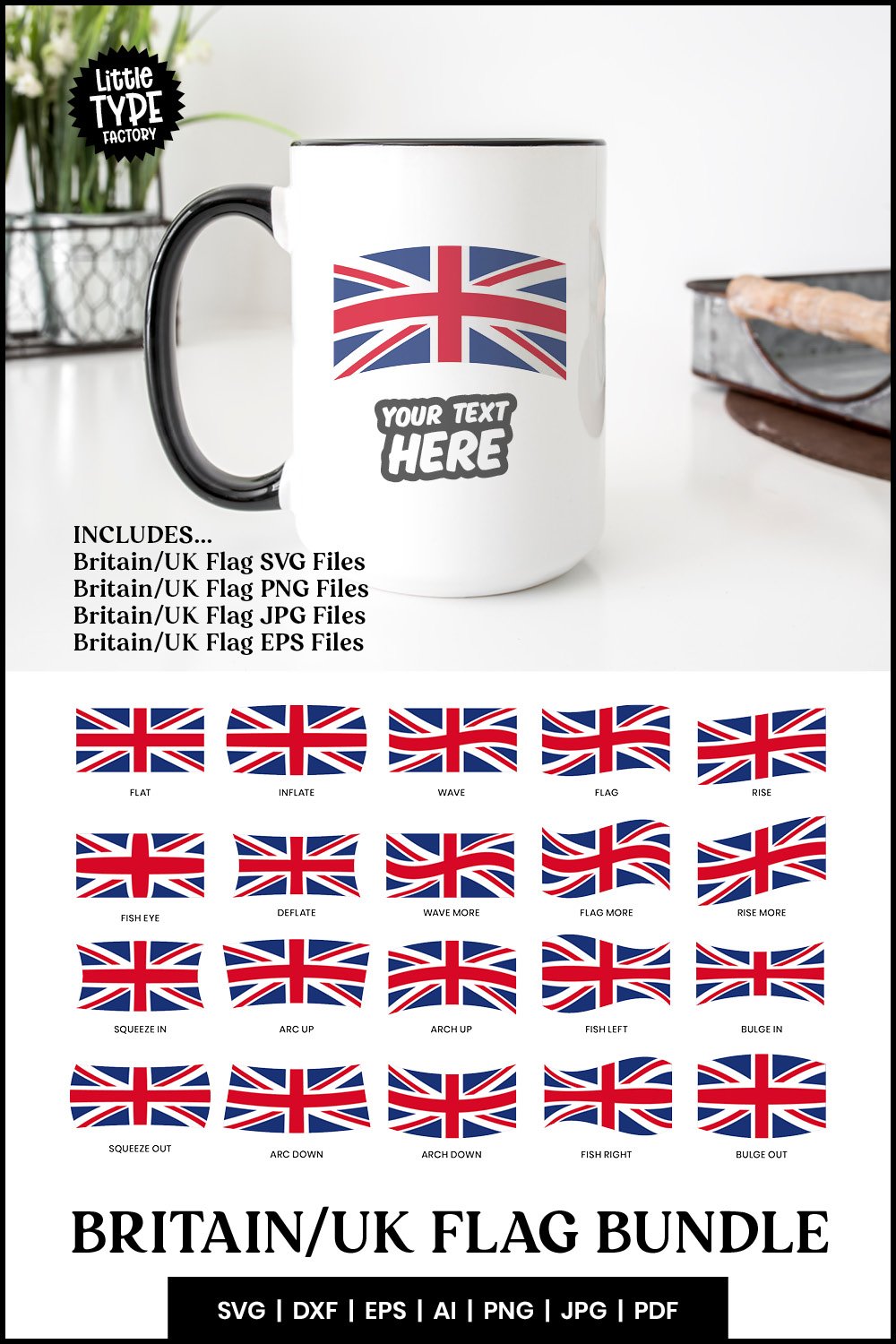 UK FLAG SVG BUNDLE | Great Britain - UK Flag PNGs