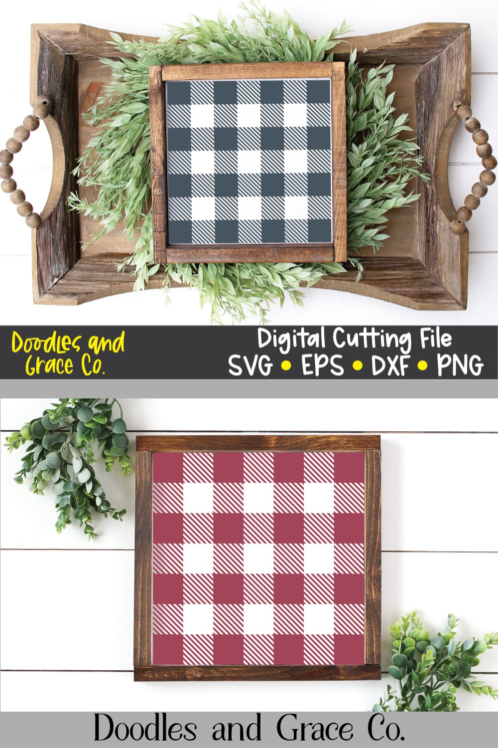 Buffalo Plaid SVG - Plaid Overlay SVG - PNG - EPS - DXF
