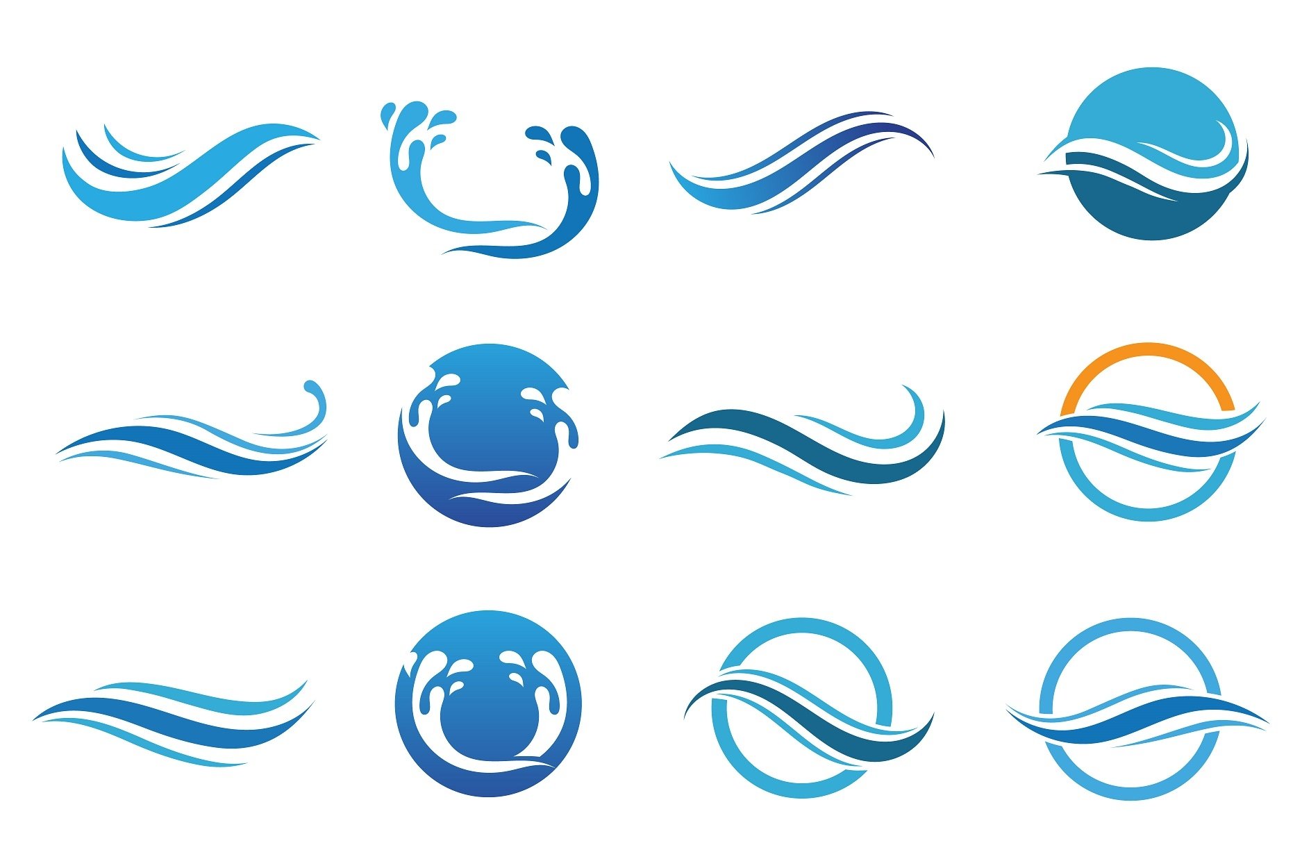 Waves beach logo and symbols template icons app (1639118)