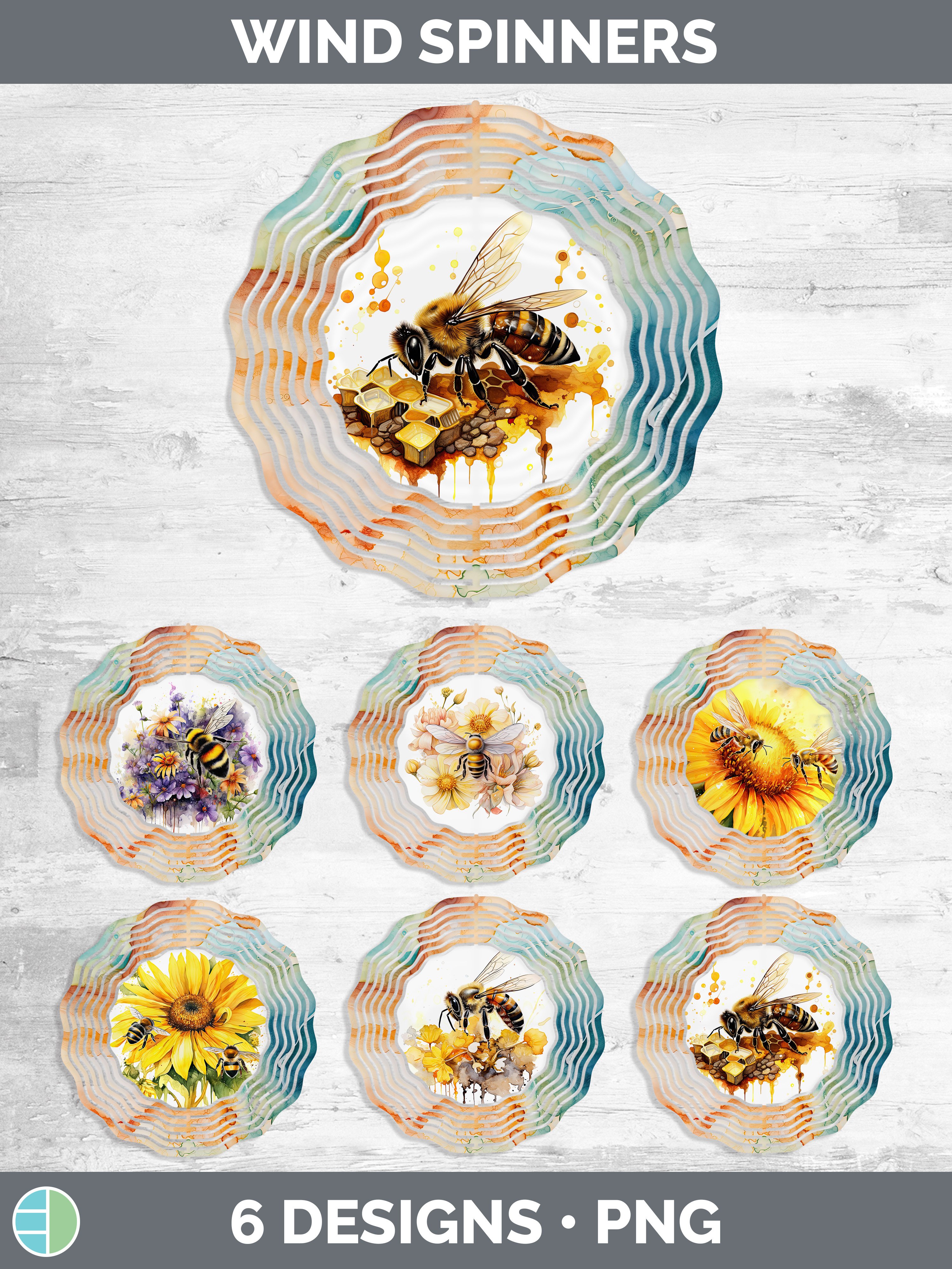 Pretty Bee Wind Spinner | Bundle Spinner Designs