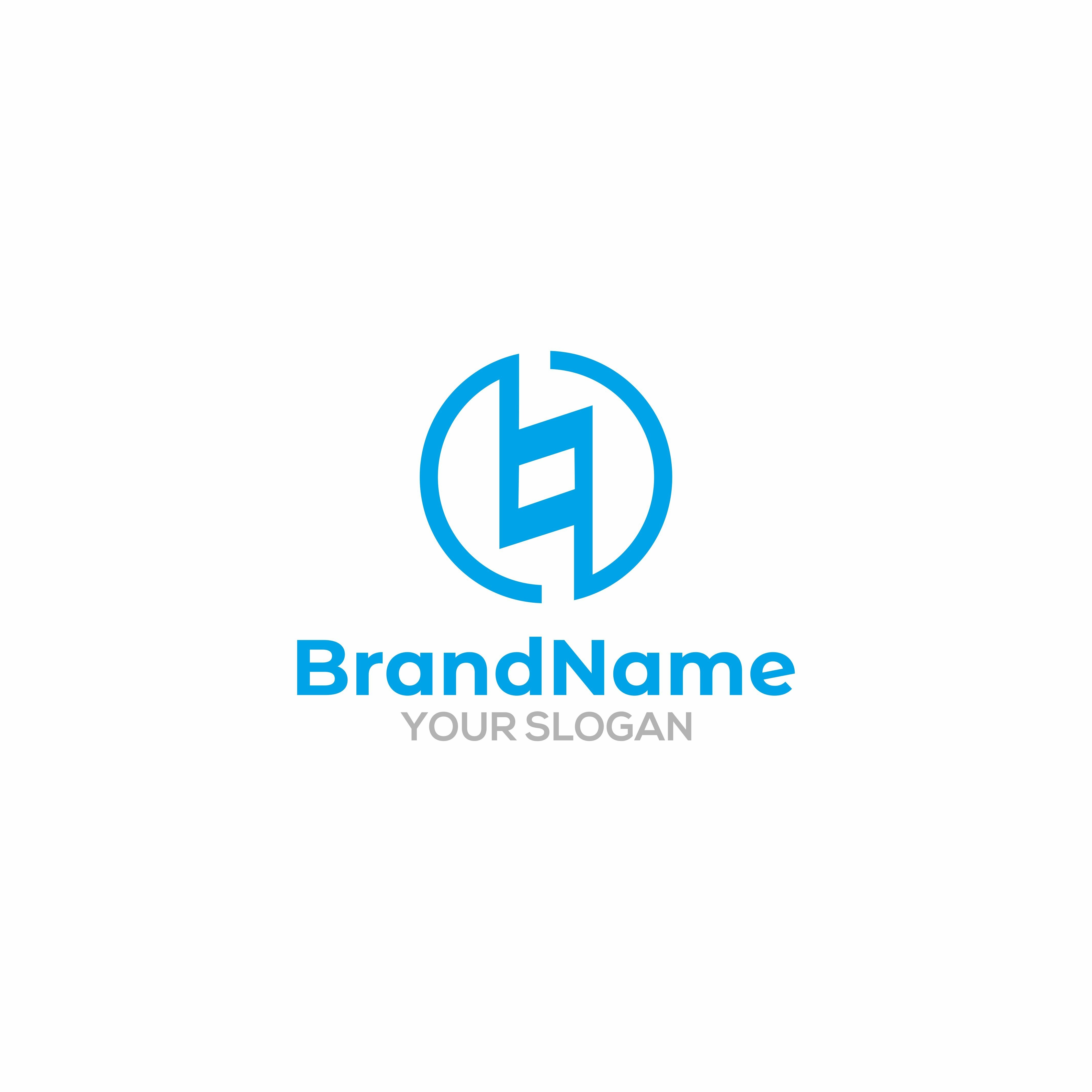 Circle Natural Sign Logo Design Vector
