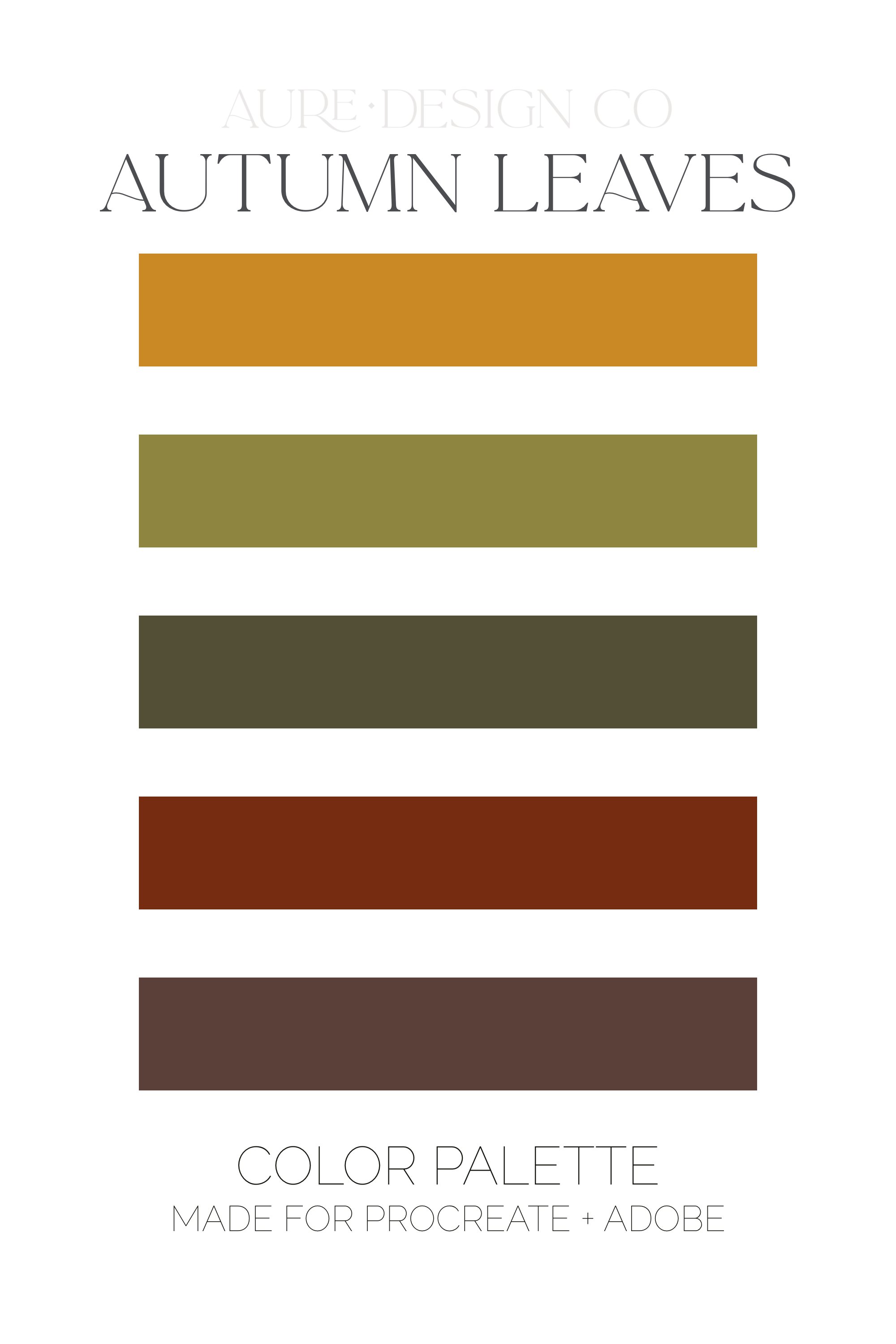 Autumn Leaves Color Palette for Procreate and Adobe