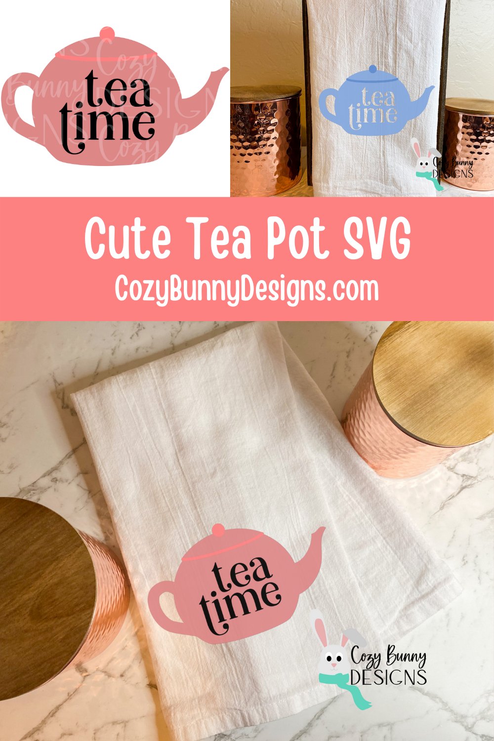 Tea Time SVG with Cute Teapot