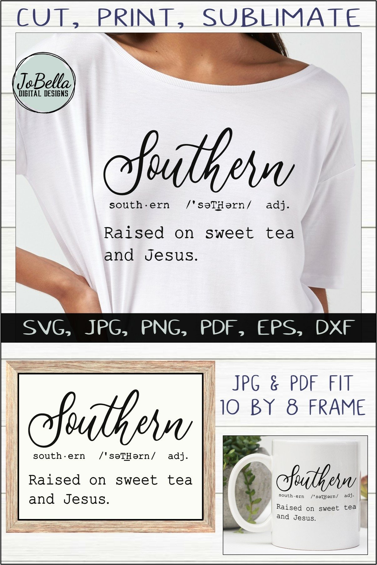 Sweet Tea and Jesus Funny Southern Definition SVG
