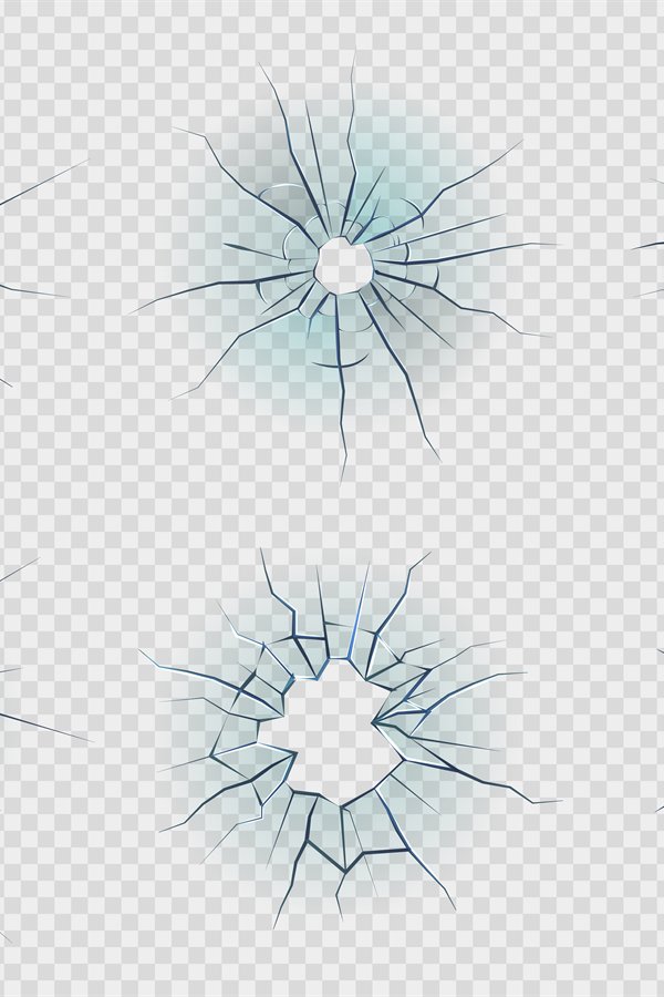 Cracked glass. Smashed ice effect, realistic texture of brok