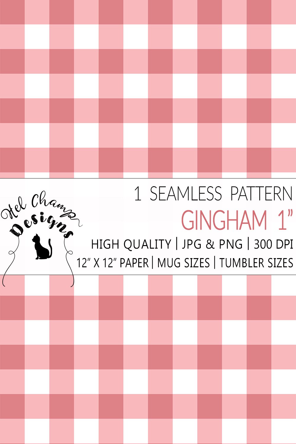 Gingham peach blossom pink scrapbooking vichy papers design