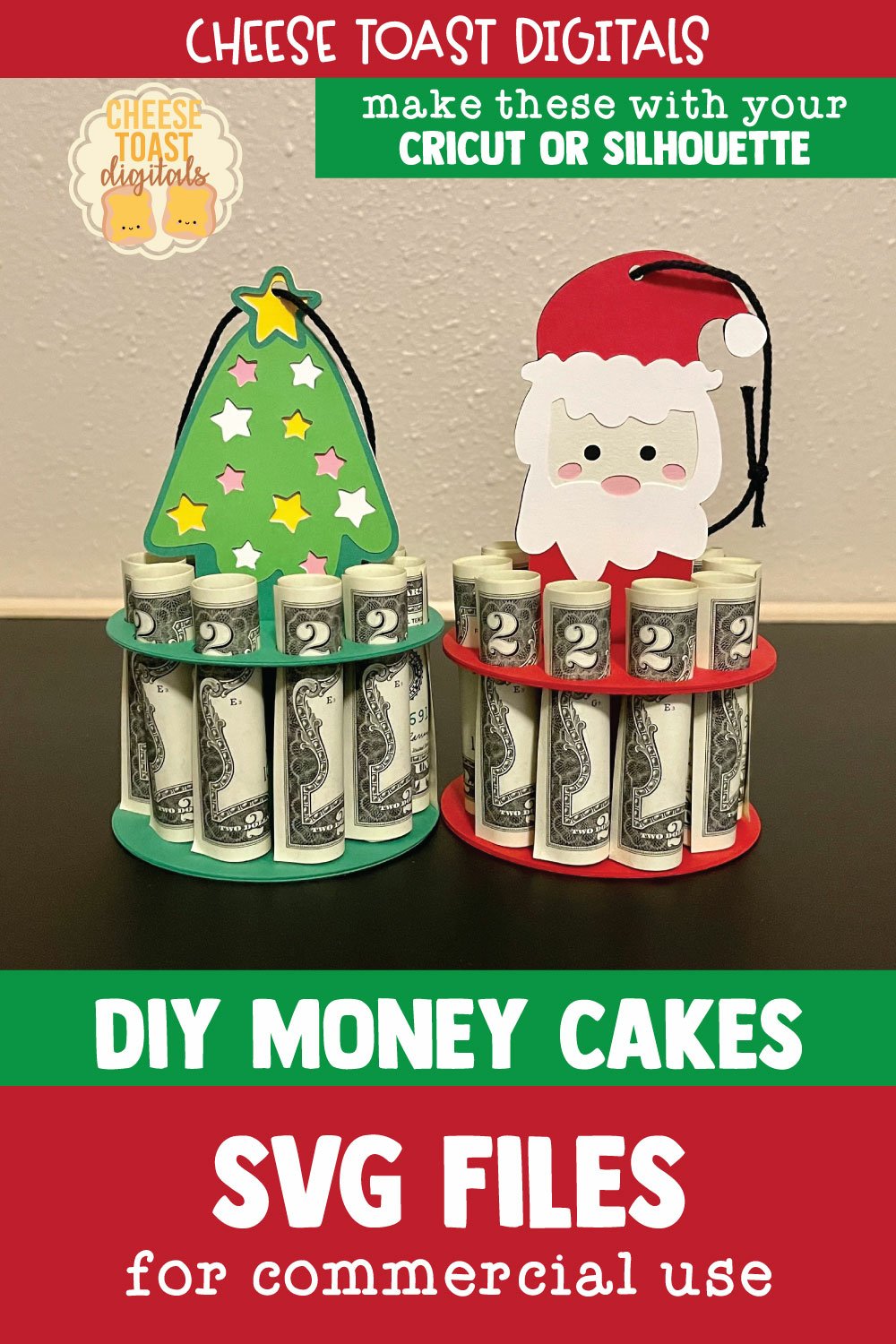 Christmas Money Cake SVG Bundle | Cardstock Money Holder