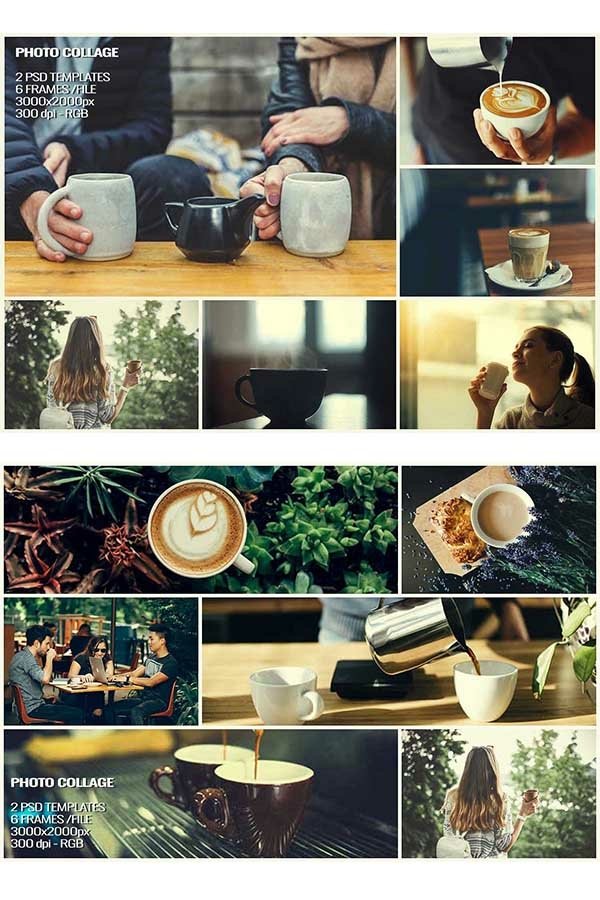 Photo Collage - 2 Editable Templates PSD vol.3