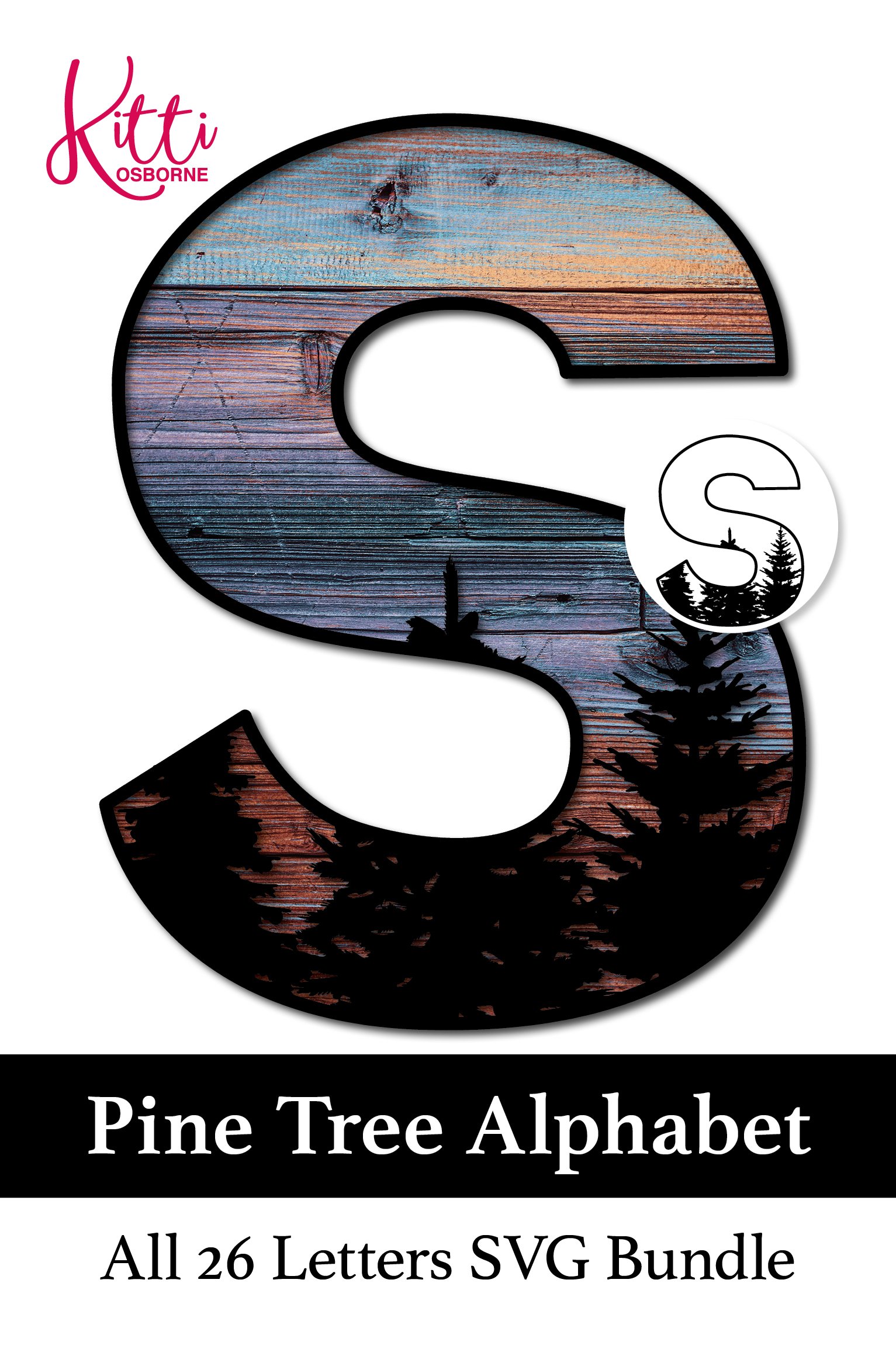 Forest Pine Tree Alphabet Letters