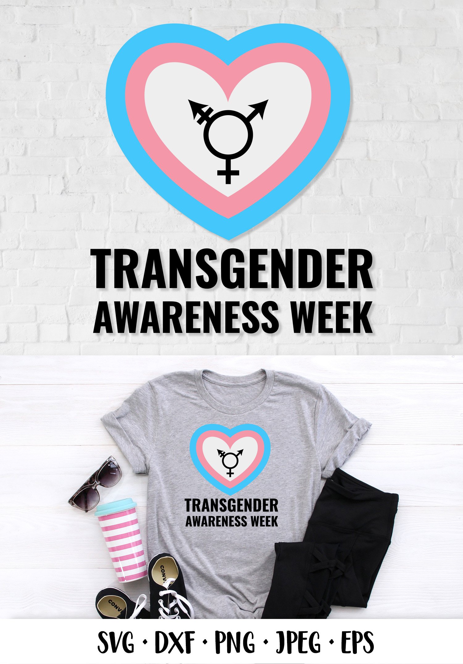 Transgender Awareness Week. LGBT event. Trans Pride SVG
