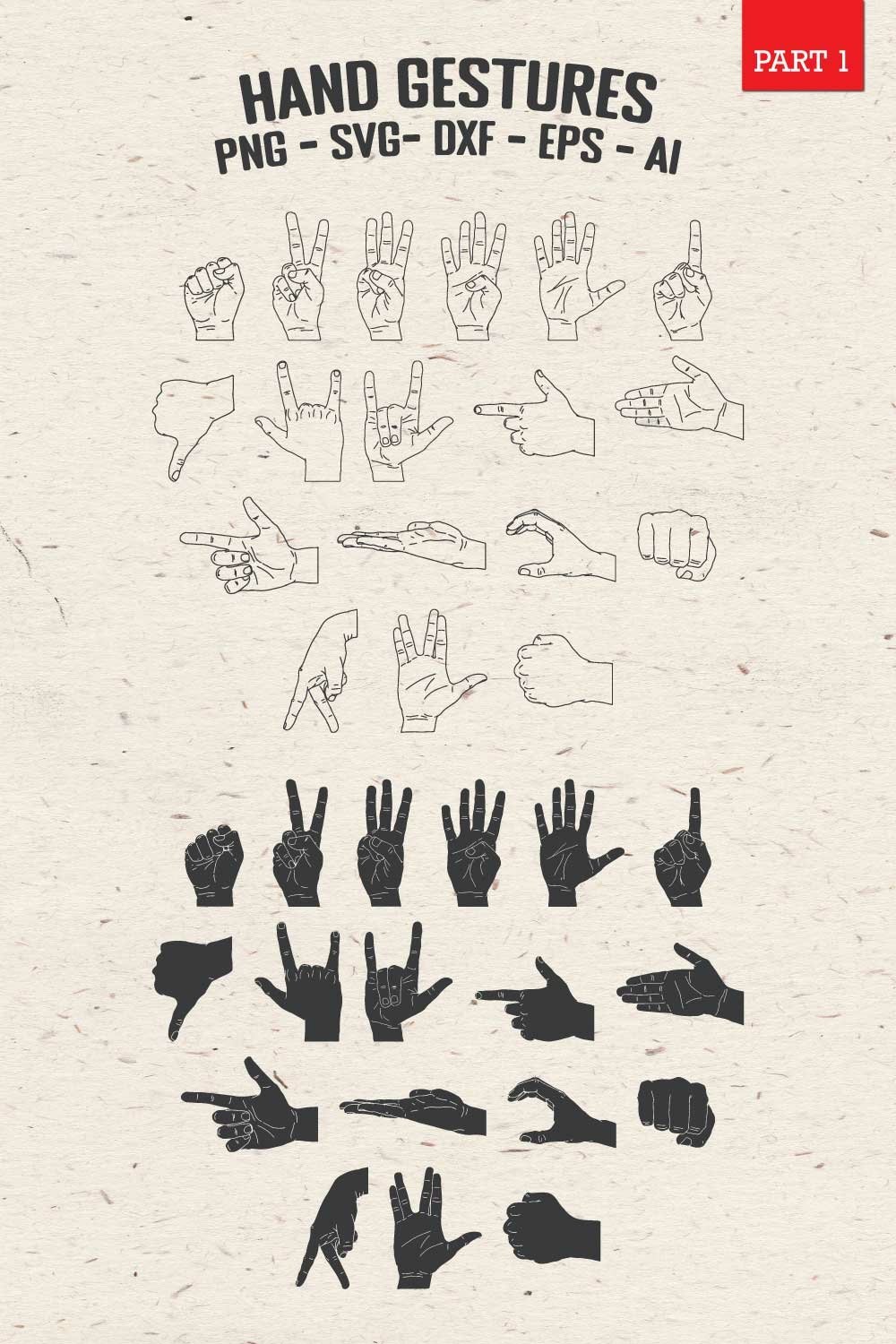Hand Gestures SVG, Hand Sign SVG - Vector & PNG Clipart