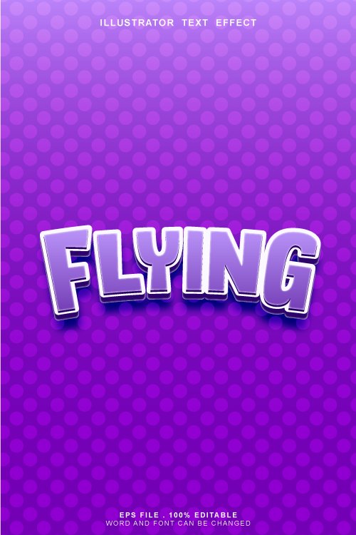flying logo text effect editable banner