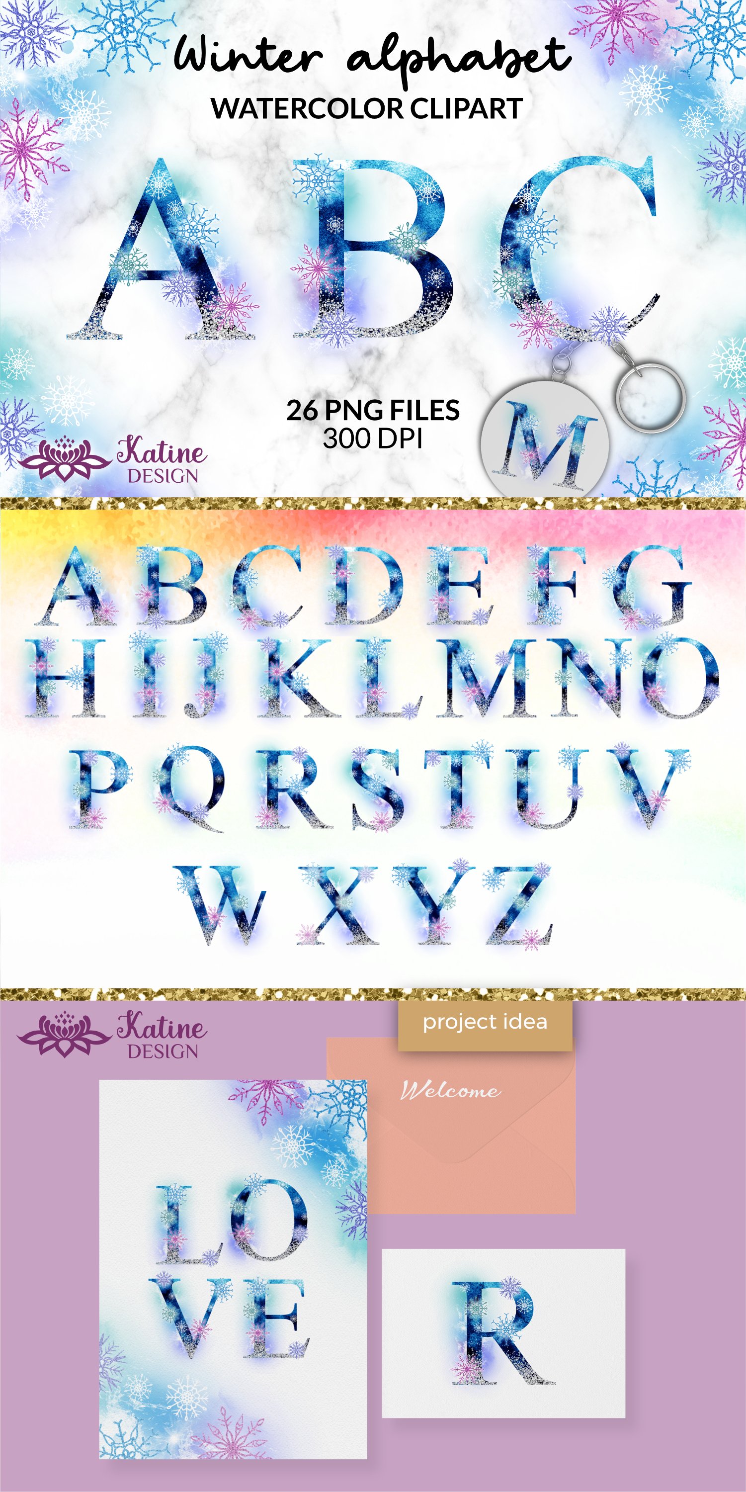 Winter Font Snow Letters Christmas Alphabet Clipart Png