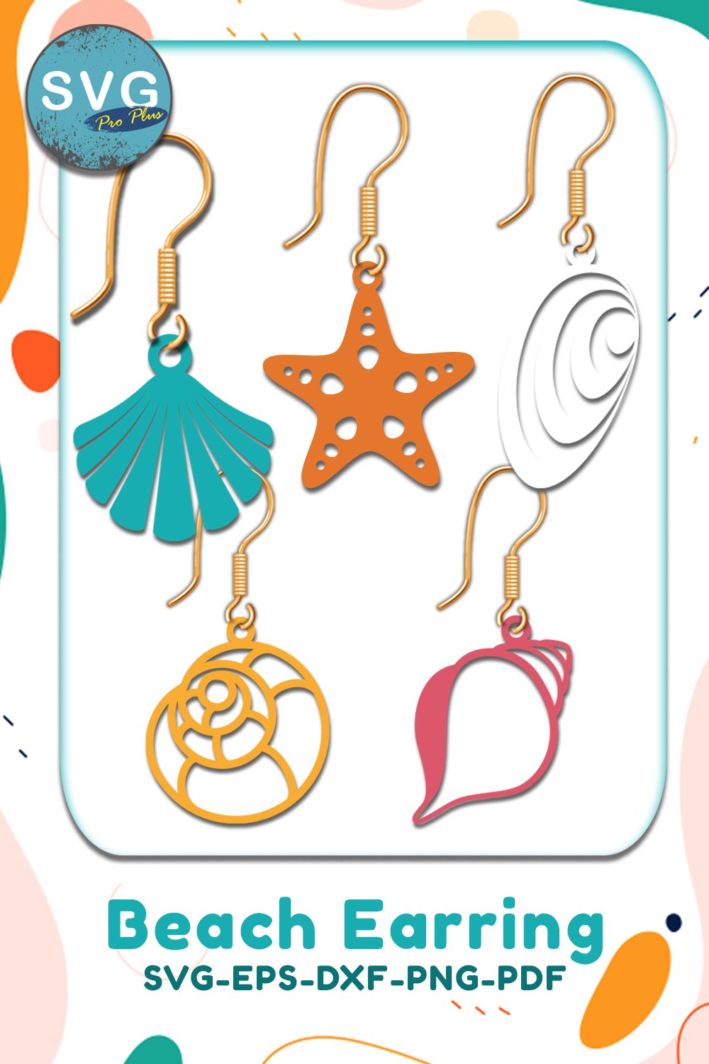 Seashell Earrings Svg Beach Earring svg starfish earrings