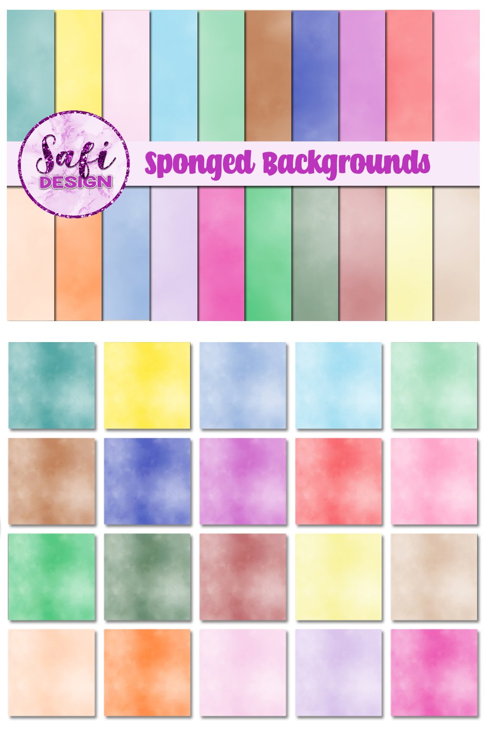 Sponged Digital Paper Scrapbook Backgrounds