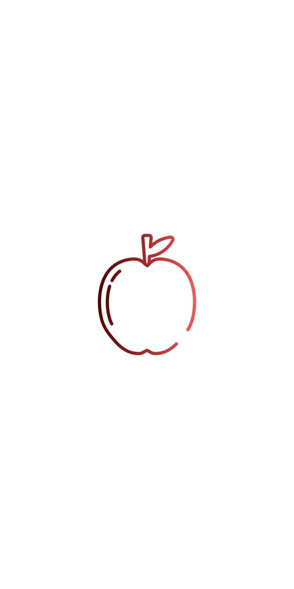 Apple icon vector illustration with outline style
