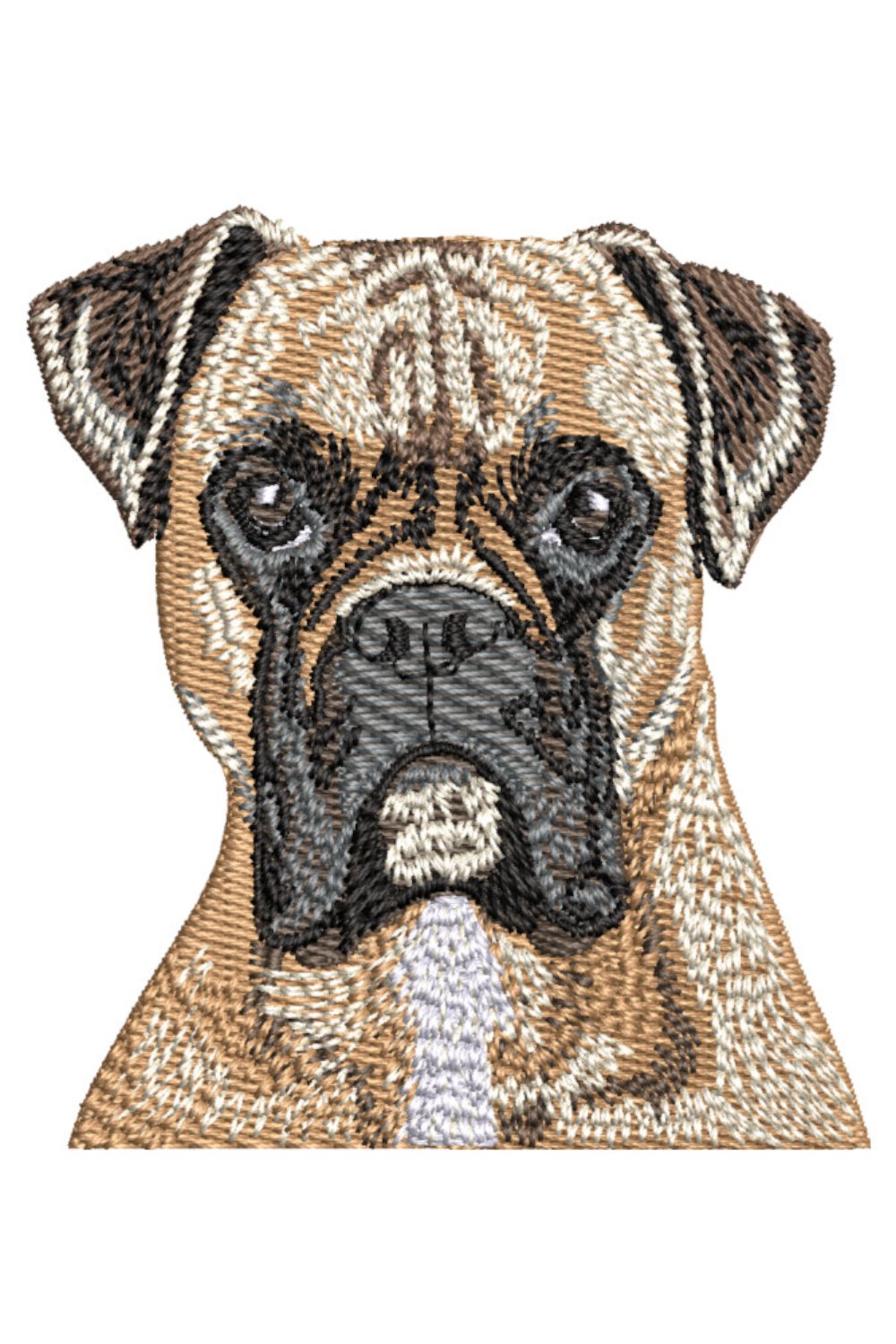 Boxer dog machine embroidery file