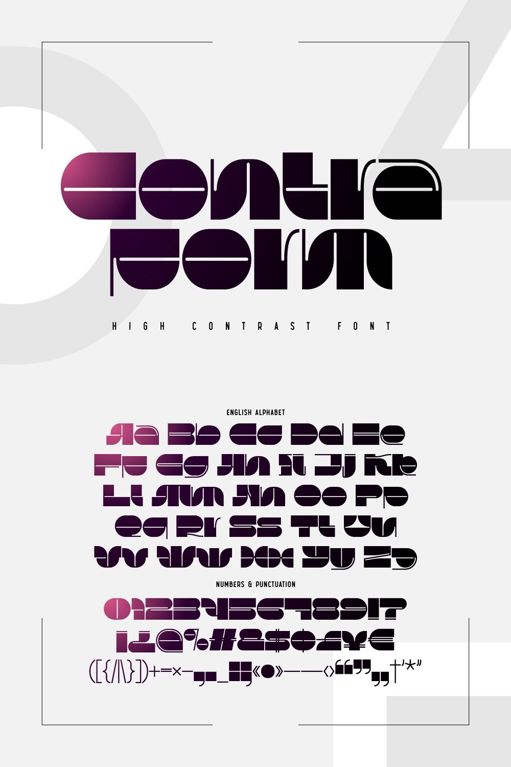 Contraform - High Contrast Font