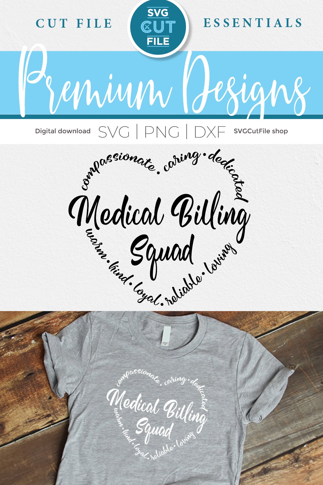 Medical Billing squad svg with heart