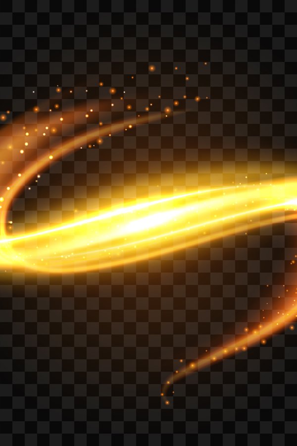 Yellow glowing tail light effect vector background
