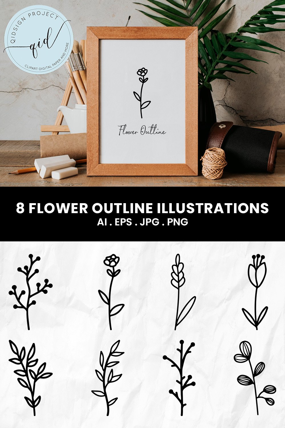 Flower Outline Illustrations