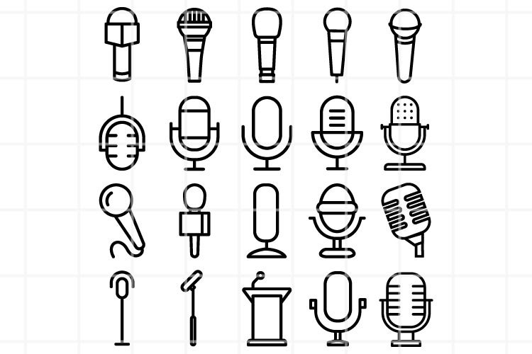 Microphone icon. Mic vector set. Recording symbol. (1144918)